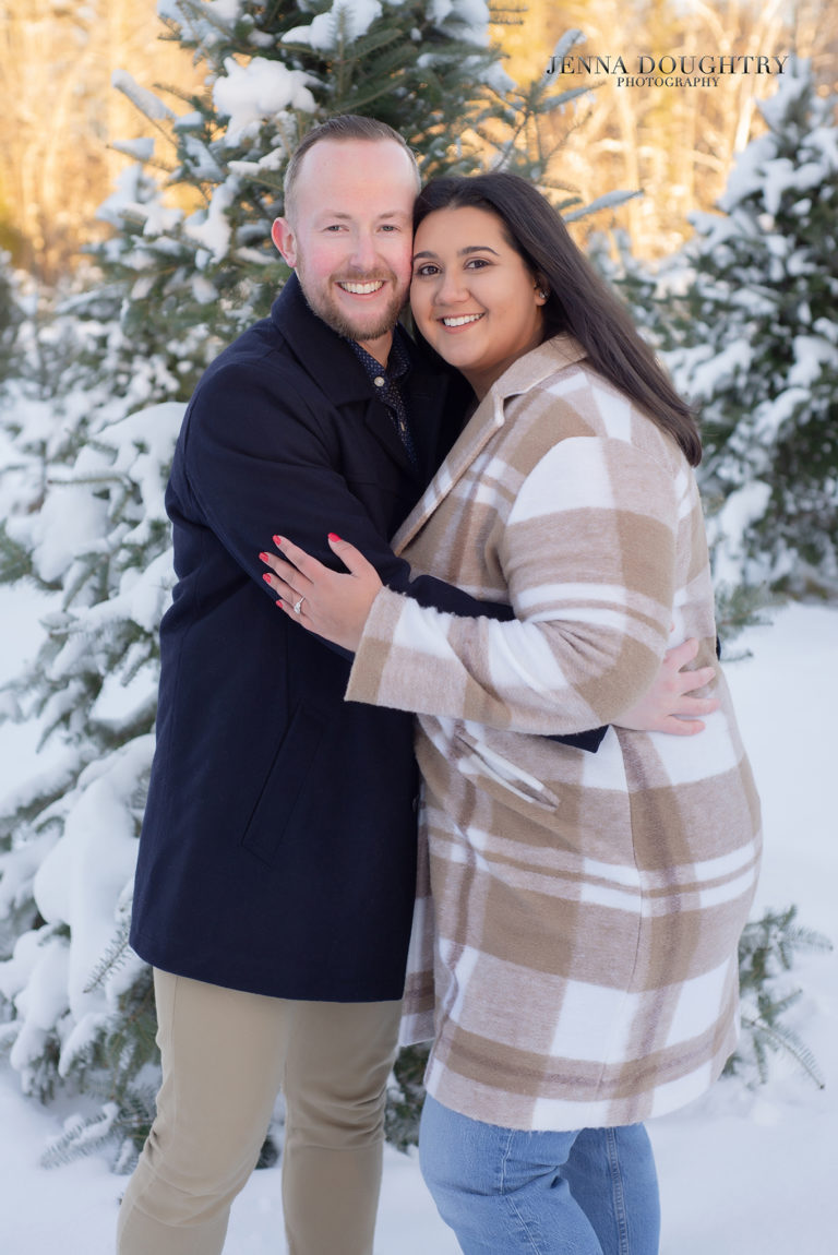 Winter Engagement Photoshoot Kennebunk Maine Becca & Ty ...